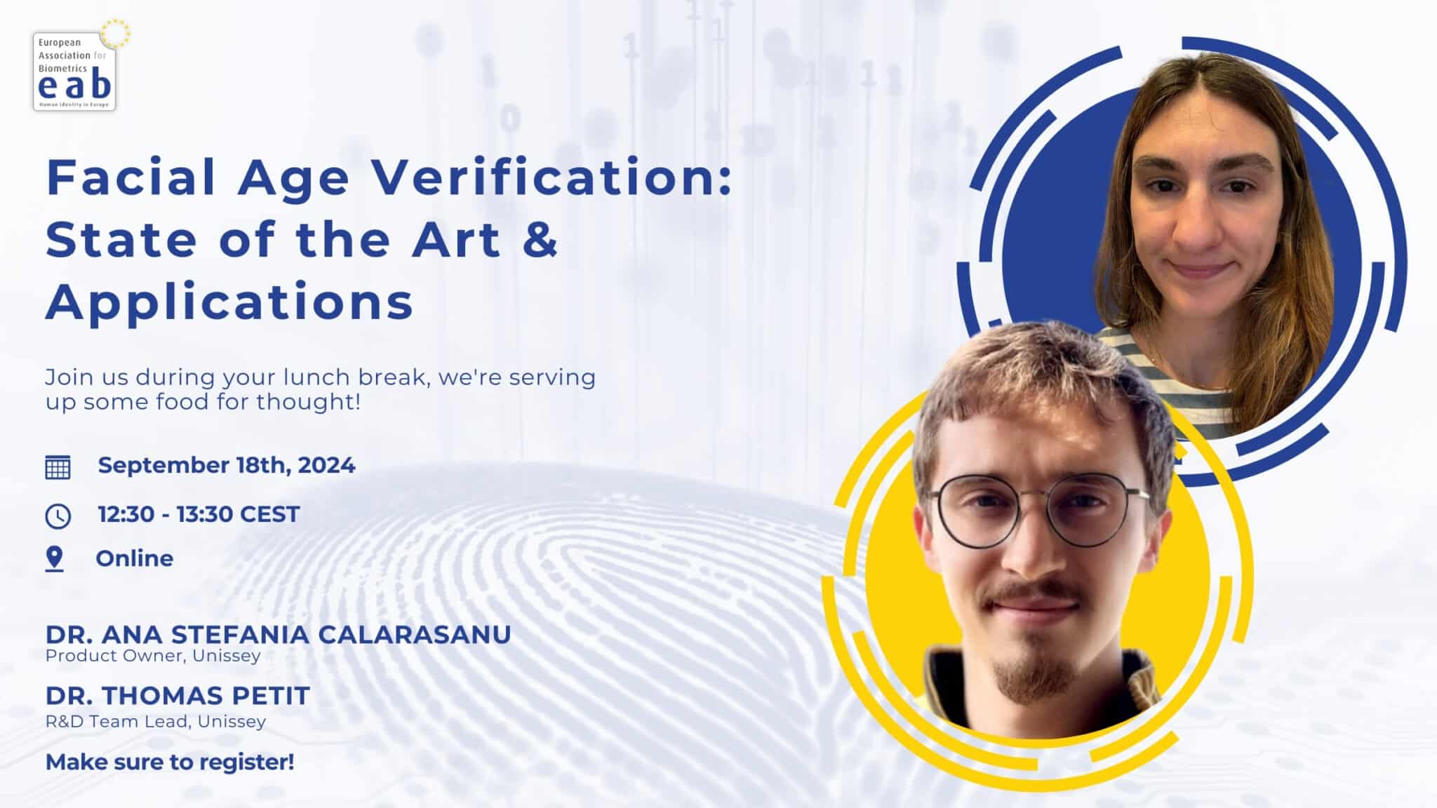 EAB Lunch Talk – Facial age verification: State of the art and ...