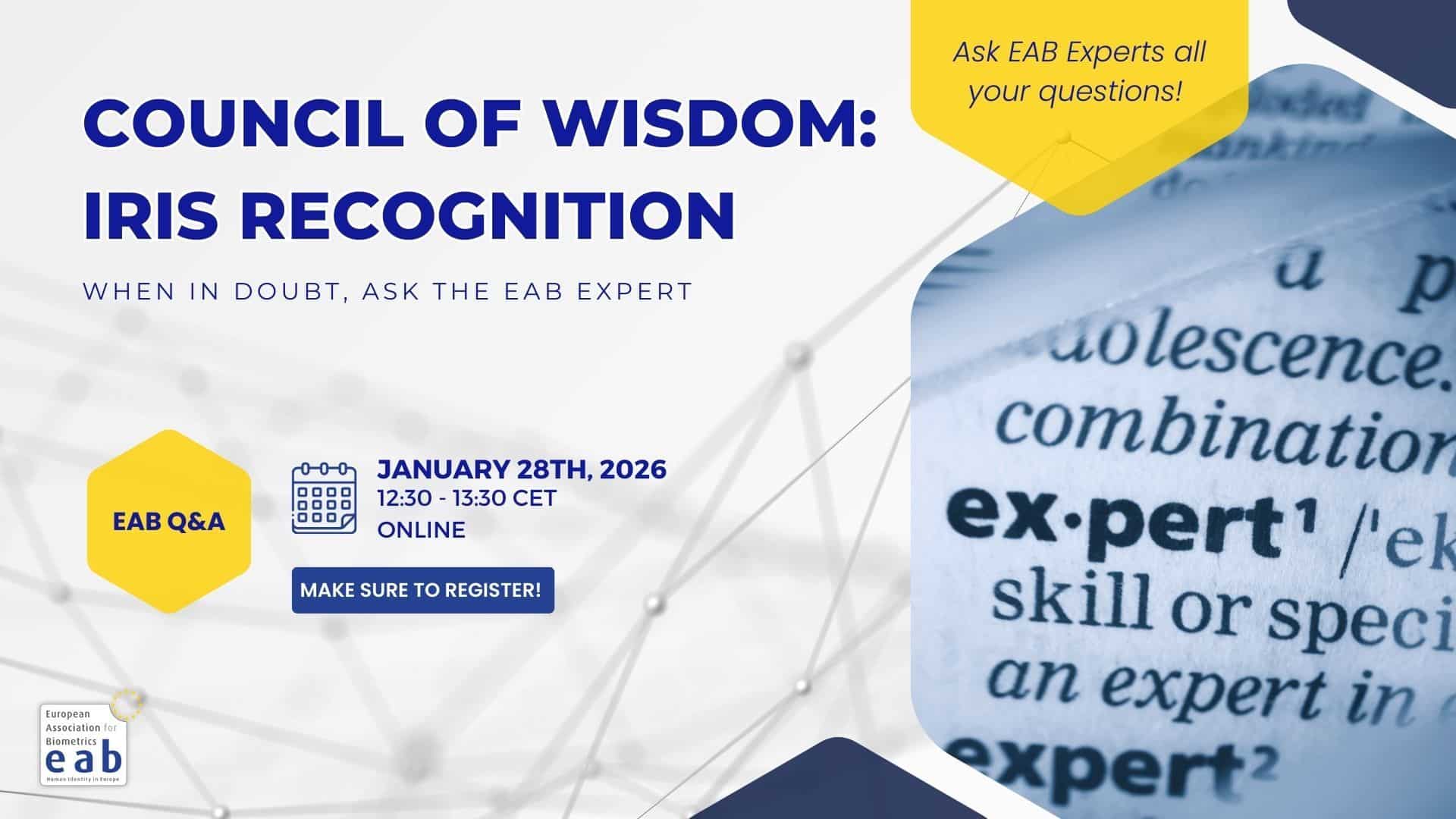 EAB Council of Wisdom: Iris Recognition | Biometric Update